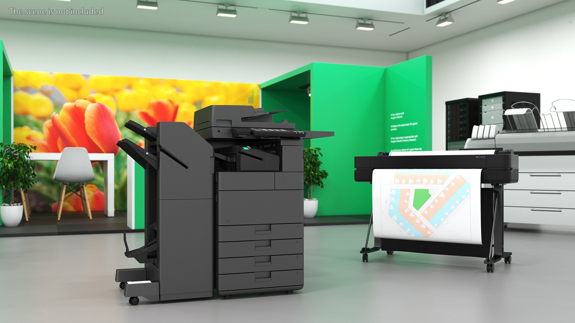 3D Laser MFP Black With Booklet Finisher - TurboSquid 2252228