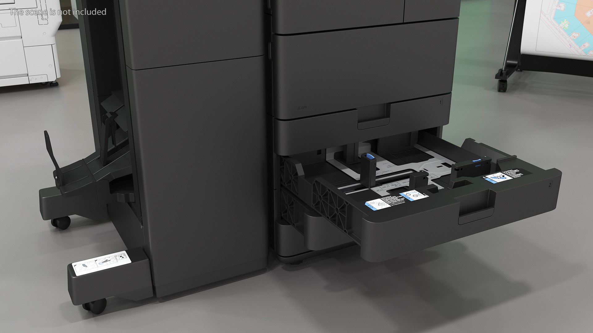 3D Laser MFP Black With Booklet Finisher - TurboSquid 2252228