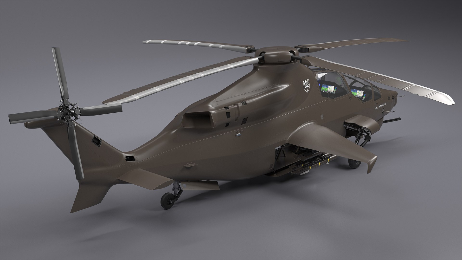 Bell 360 Invictus Helicopter Rigged 3D Model - TurboSquid 2287359