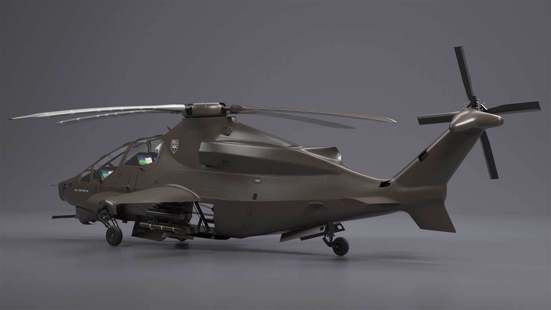 Bell 360 Invictus Helicopter Rigged 3D Model - TurboSquid 2287359