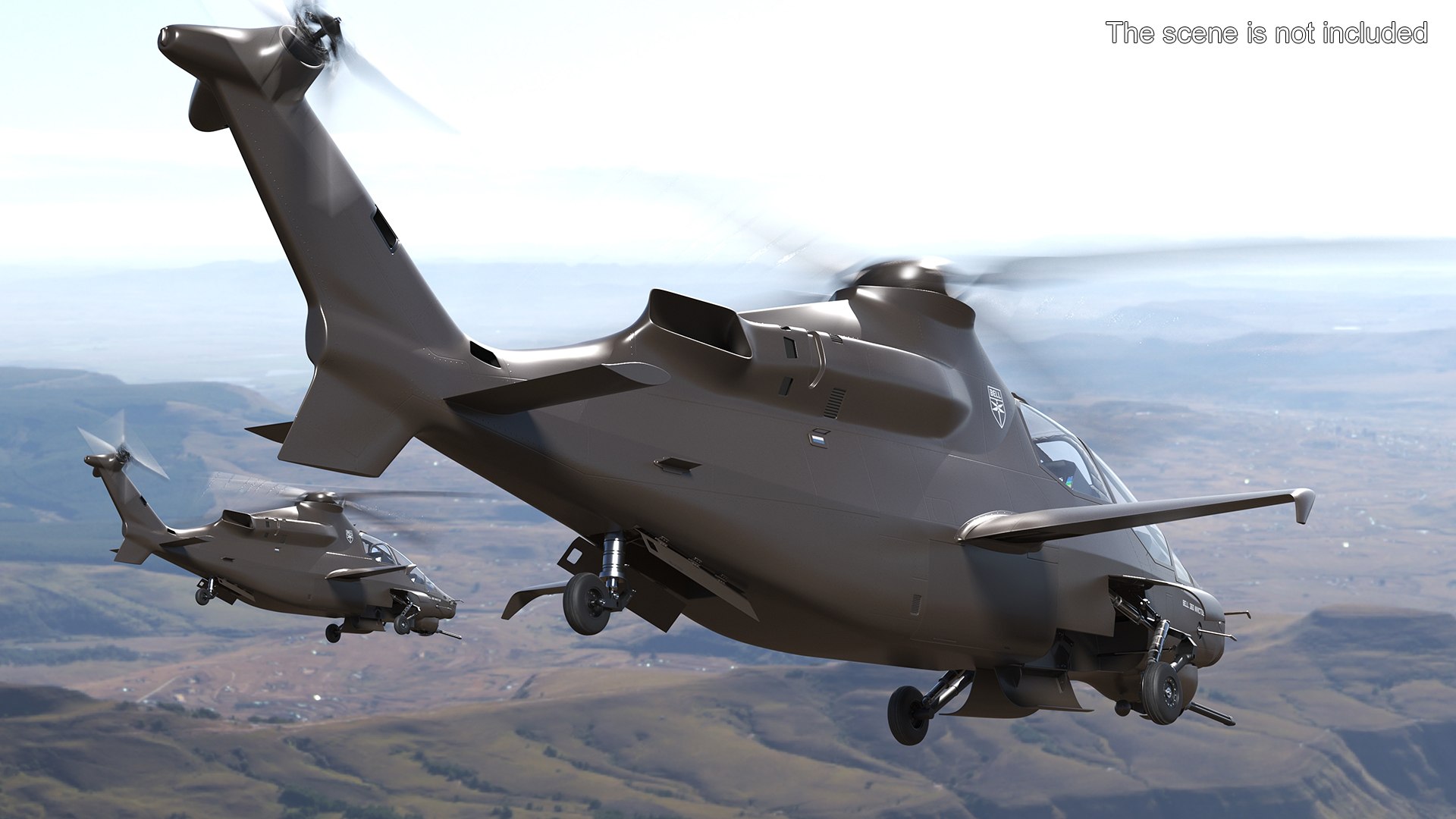 Bell 360 Invictus Helicopter Rigged 3D Model - TurboSquid 2287359