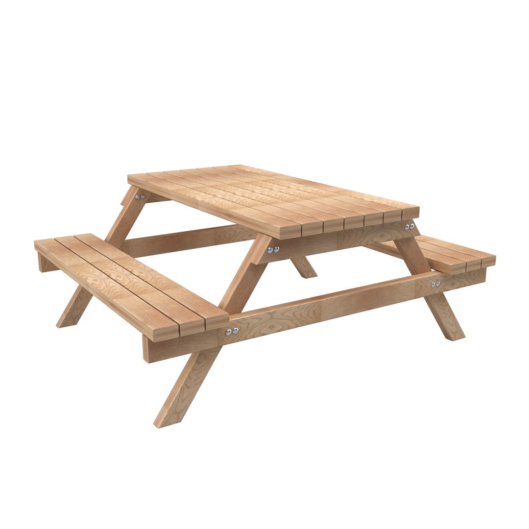3D Picnic Table Model - TurboSquid 1656550