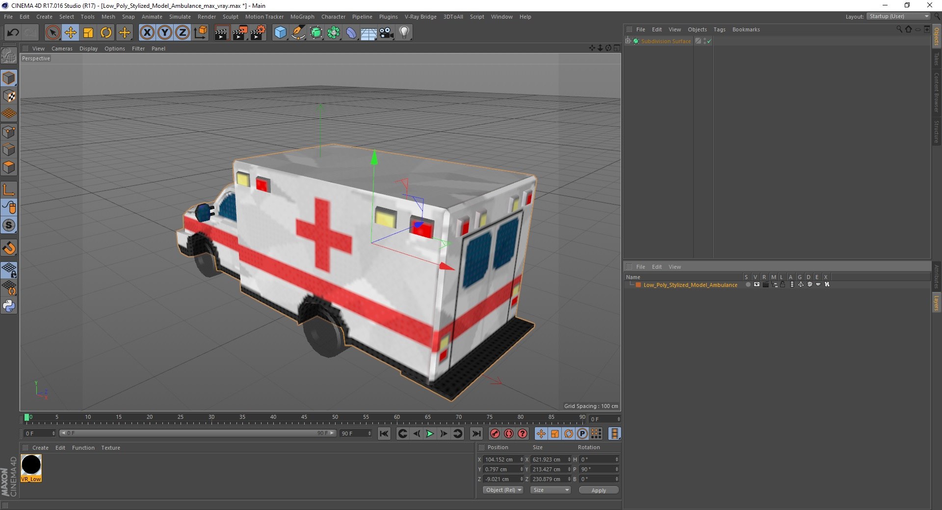 3D Low Poly Stylized Model Ambulance - TurboSquid 2273060