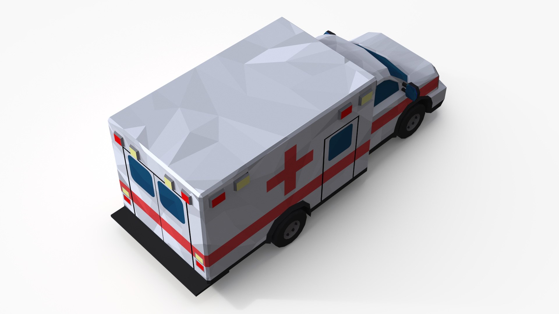 3D Low Poly Stylized Model Ambulance - TurboSquid 2273060