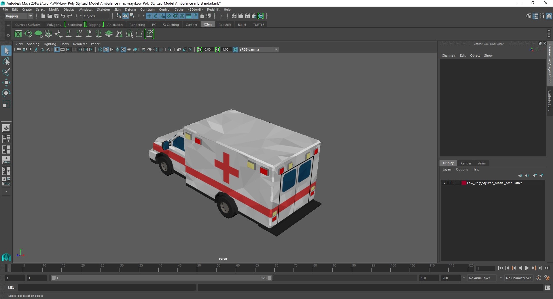 3D Low Poly Stylized Model Ambulance - TurboSquid 2273060