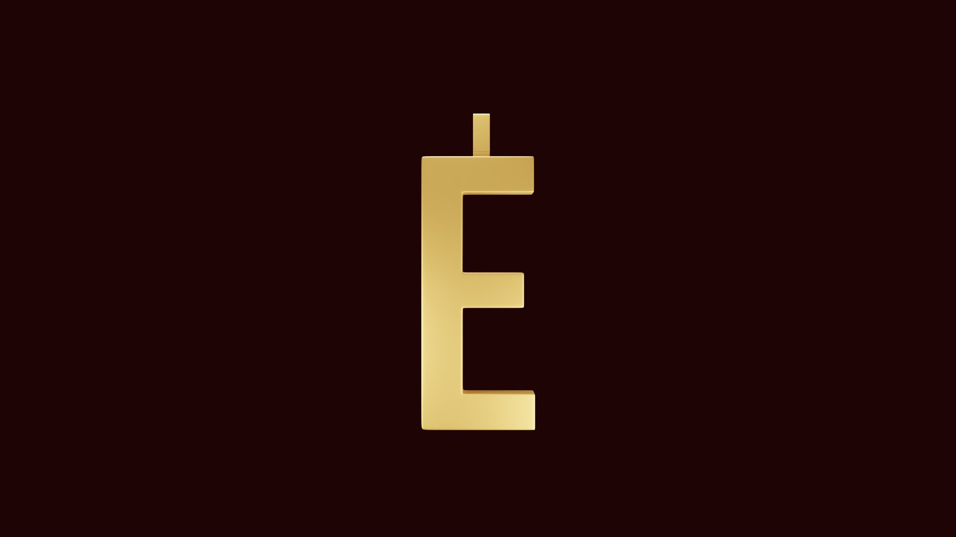 E Letter Pendant 3D Model - TurboSquid 2114698