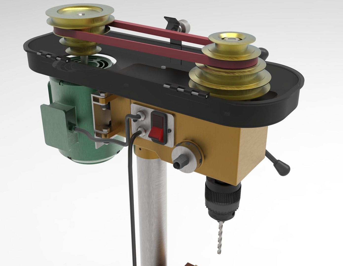 Drill Press Machine 3D Model - TurboSquid 1831670