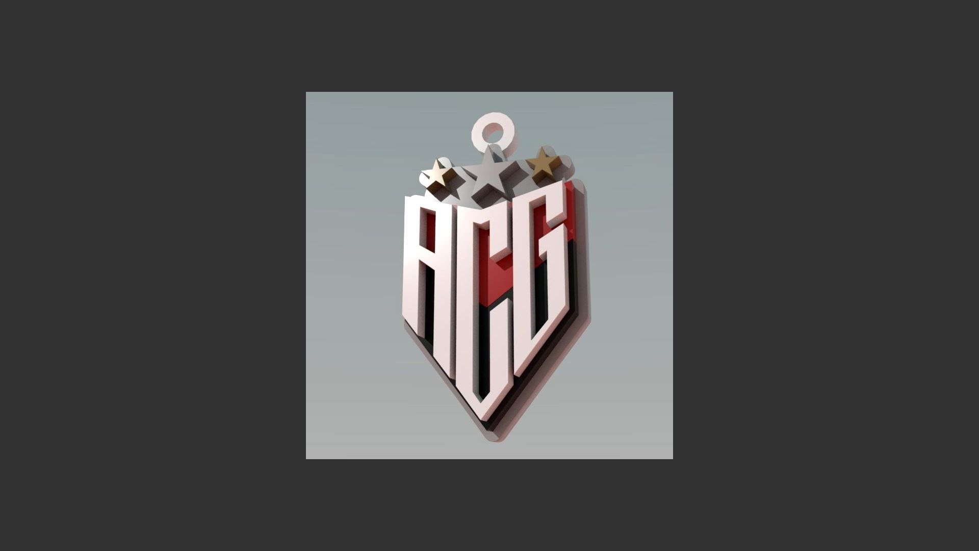 3D Atletico-go Logo Printable And Renderable Logo Shields Keychan Model ...