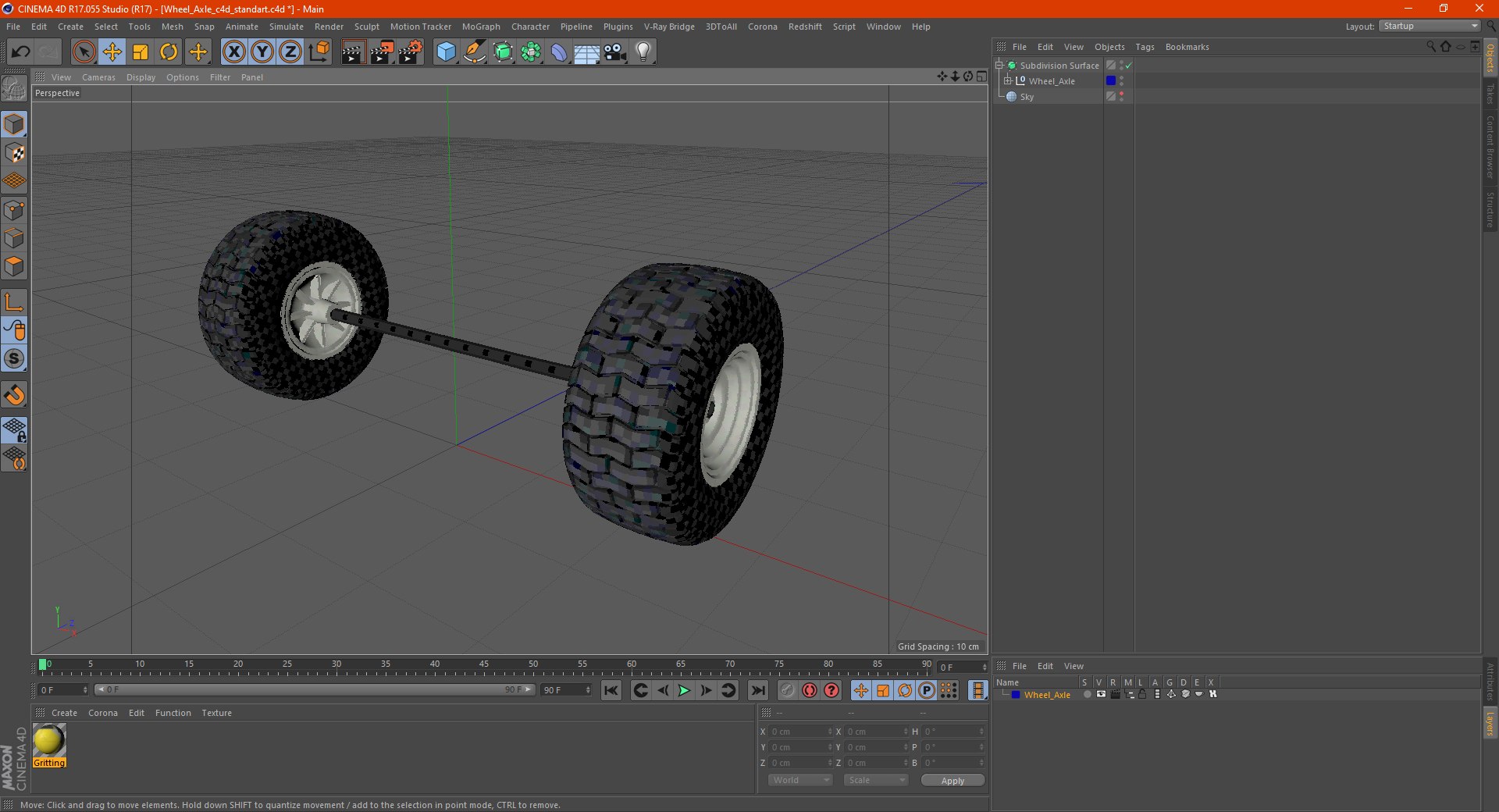 3D model Wheel Axle - TurboSquid 1726499