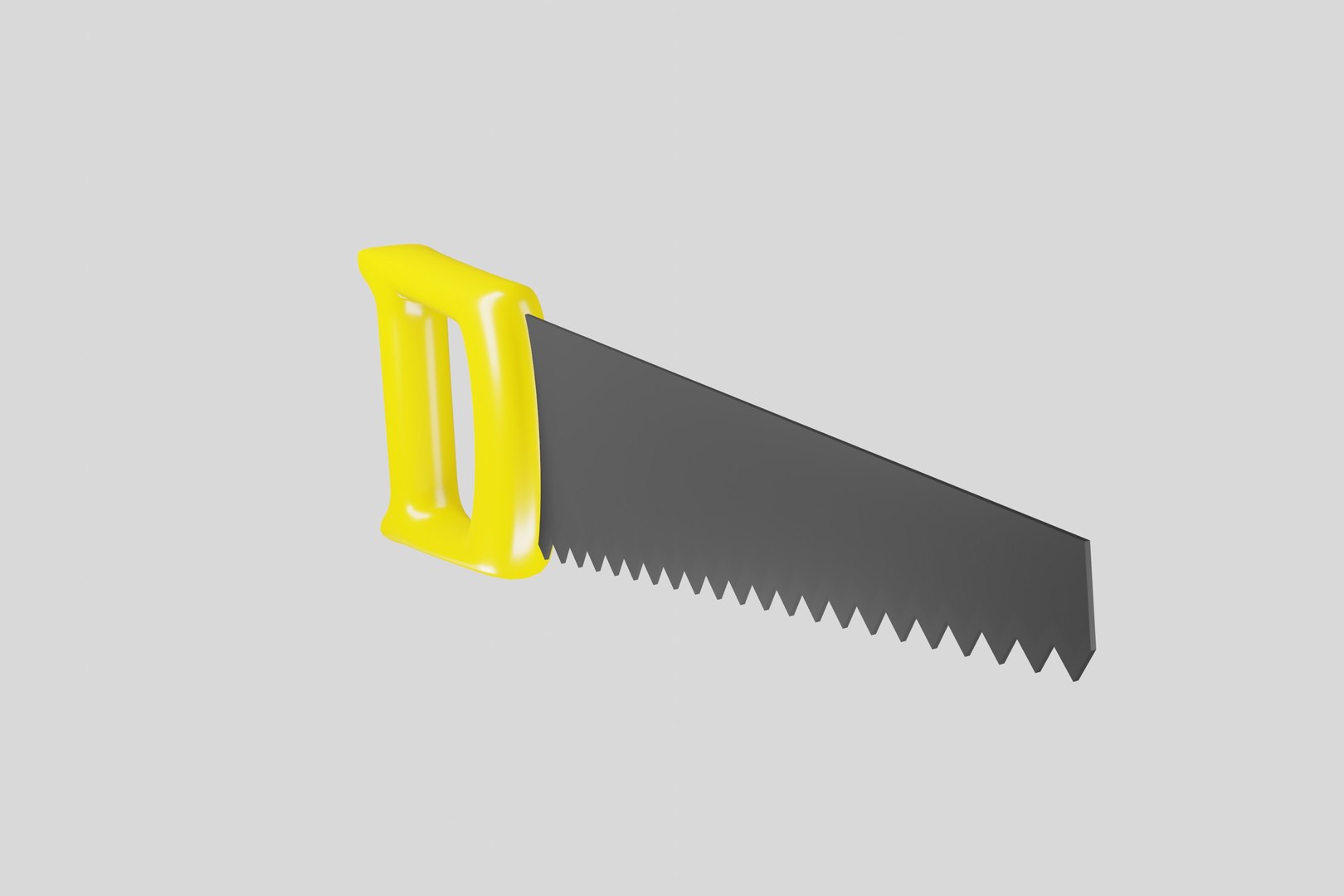 3D Yellow hand saw tool - TurboSquid 2015440
