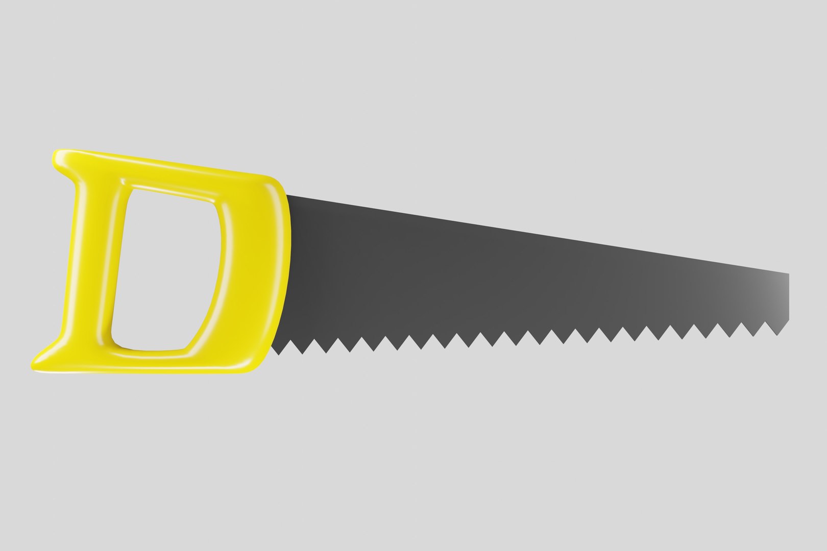 3D Yellow hand saw tool - TurboSquid 2015440