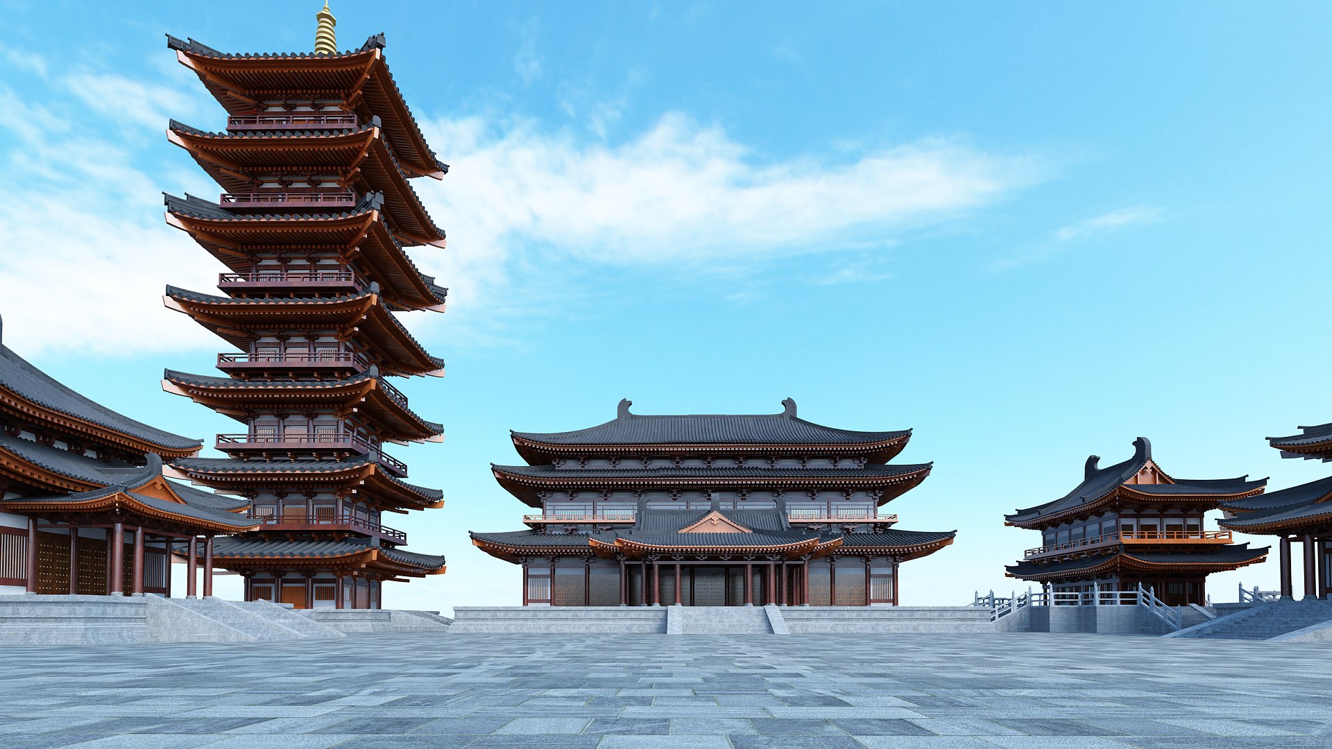 3D Chinese Building 26 model - TurboSquid 1714422