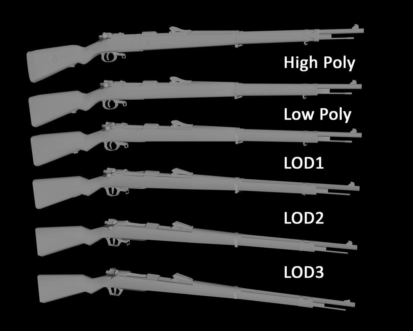 Gewehr 98 Mauser Model - TurboSquid 2059526