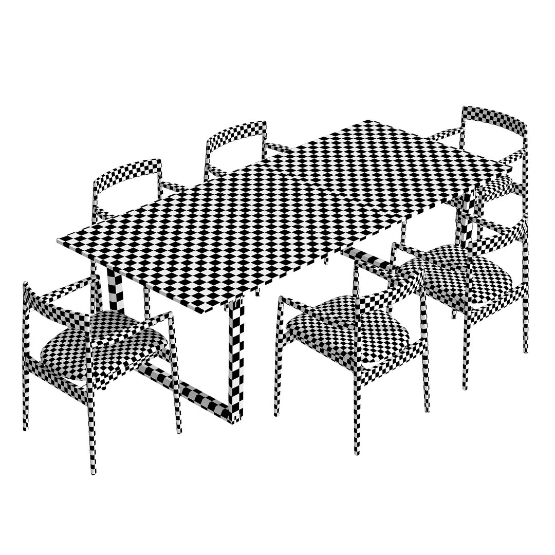3D Bolia Calma Chair Nord Table Dining Set - TurboSquid 2225975