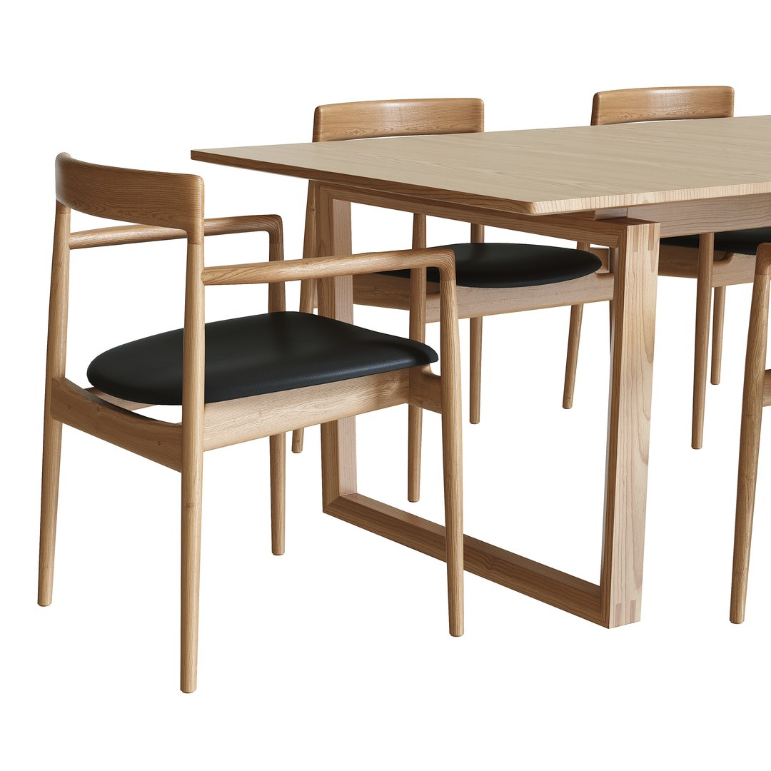 3D Bolia Calma Chair Nord Table Dining Set - TurboSquid 2225975