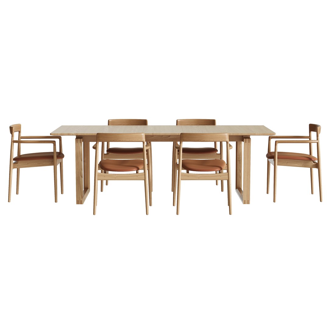 3D Bolia Calma Chair Nord Table Dining Set - TurboSquid 2225975
