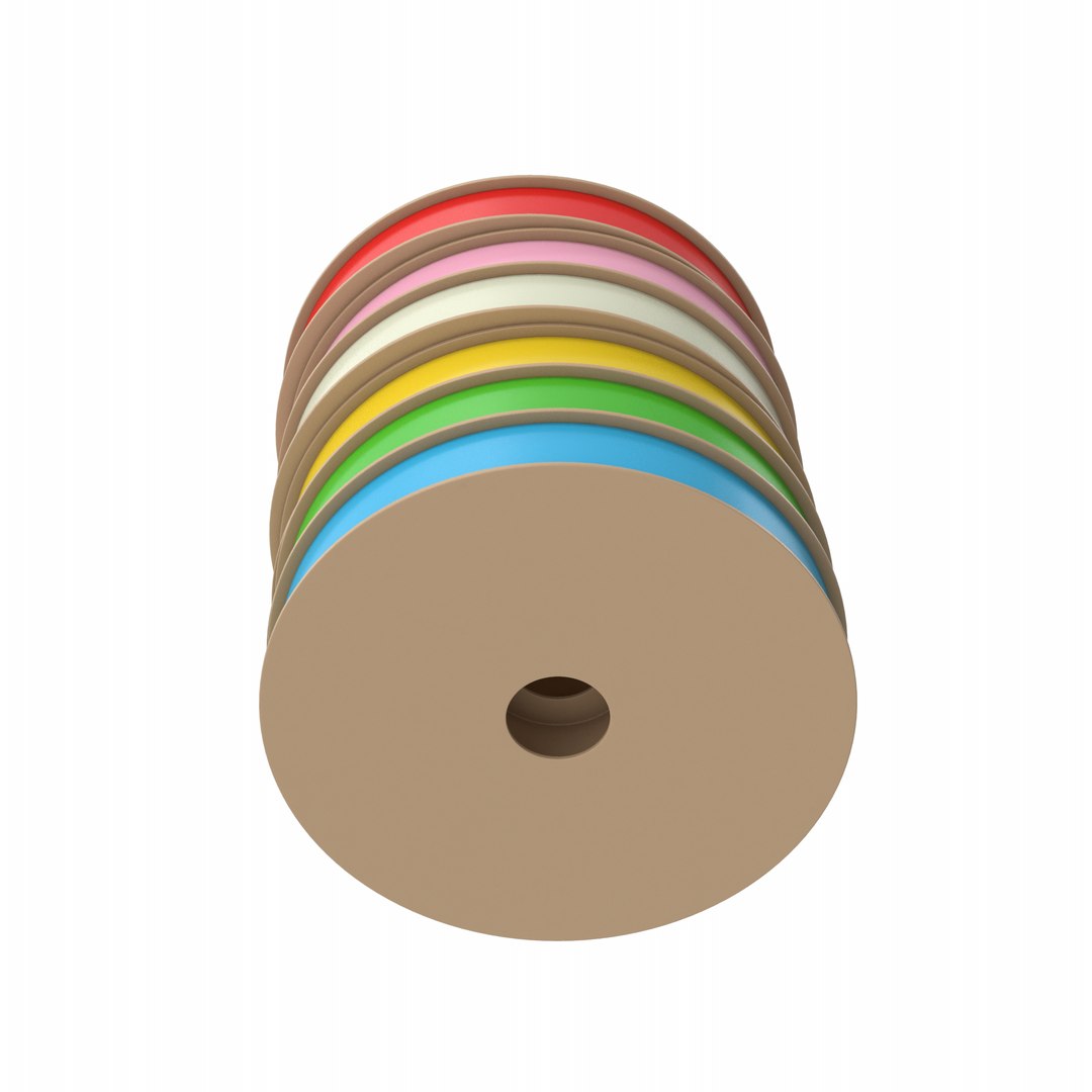 3D Ribbon Reels Model - TurboSquid 2096190