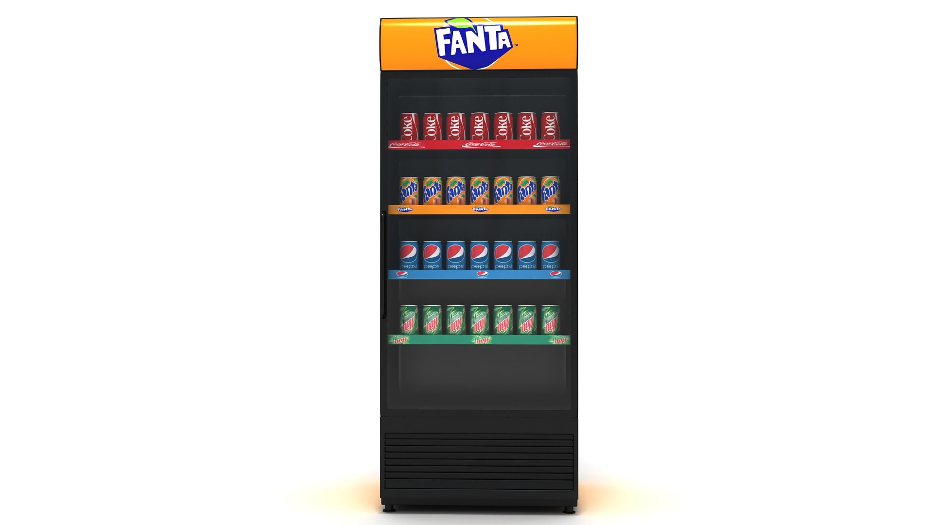 Fanta Refrigerator Display 3D Model - TurboSquid 2106612