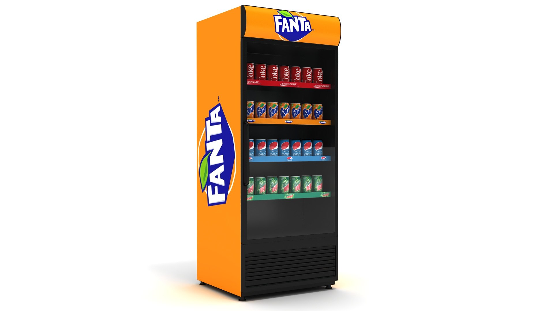Fanta Refrigerator Display 3D Model - TurboSquid 2106612