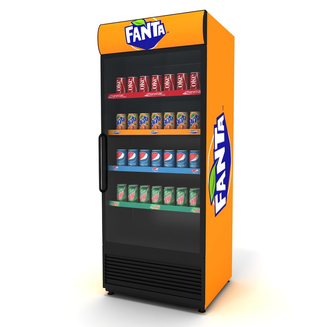 Fanta Refrigerator Display 3D Model - TurboSquid 2106612