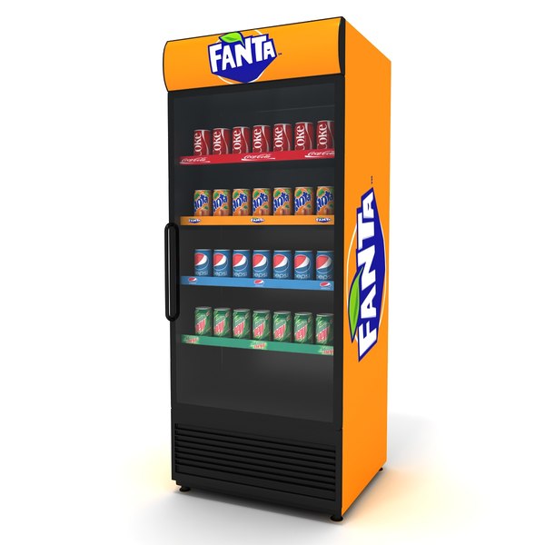 modelo 3d Exhibición del refrigerador fanta - TurboSquid 2106612