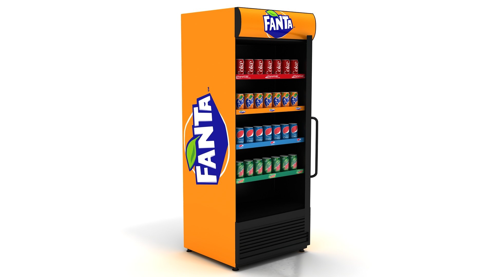 Fanta Refrigerator Display 3D Model - TurboSquid 2106612