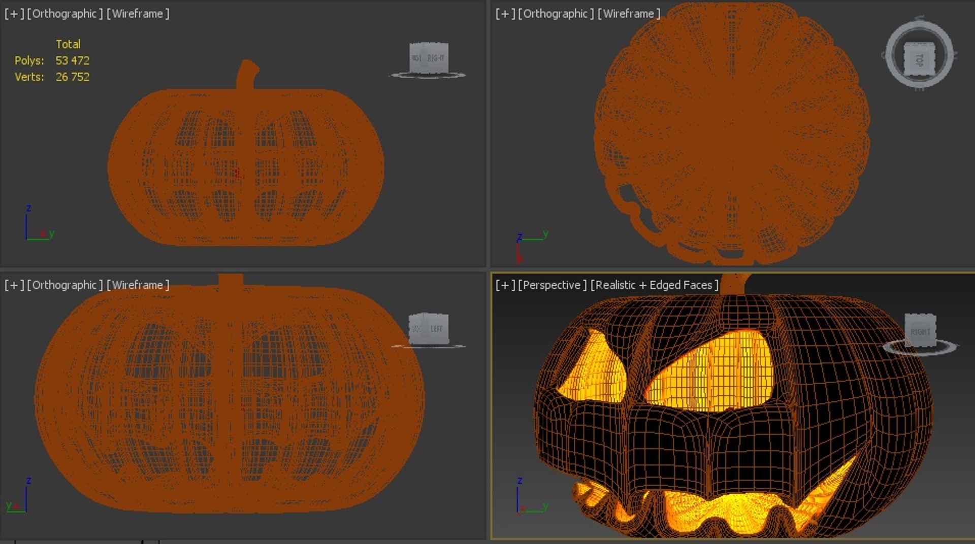 free pumpkin 3d model