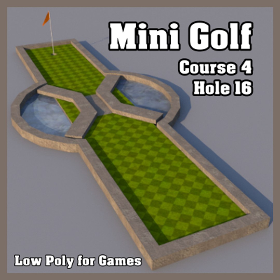 Low Poly Mini Golf Buraco C4H16 Modelo 3D - TurboSquid 752417
