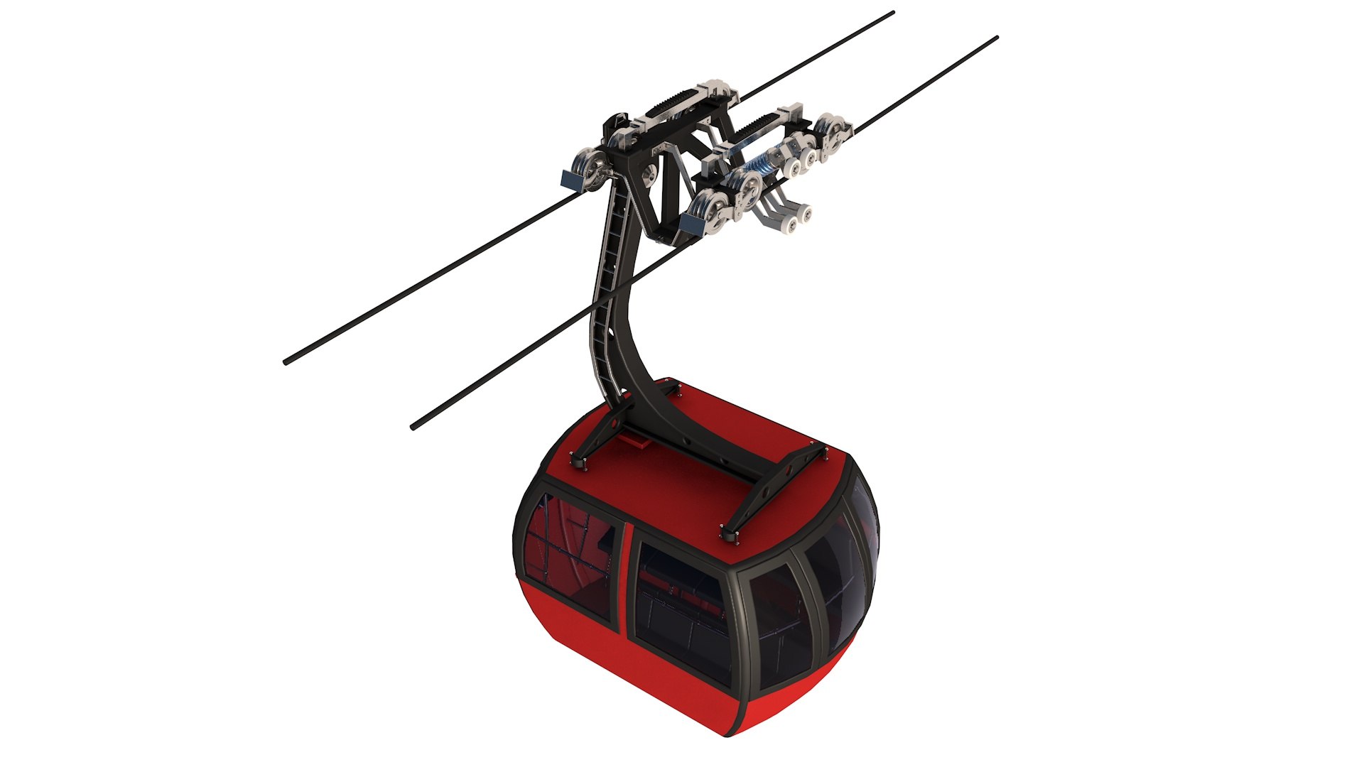3D Ski Gondola Lift Towers Collection Model - TurboSquid 1879257