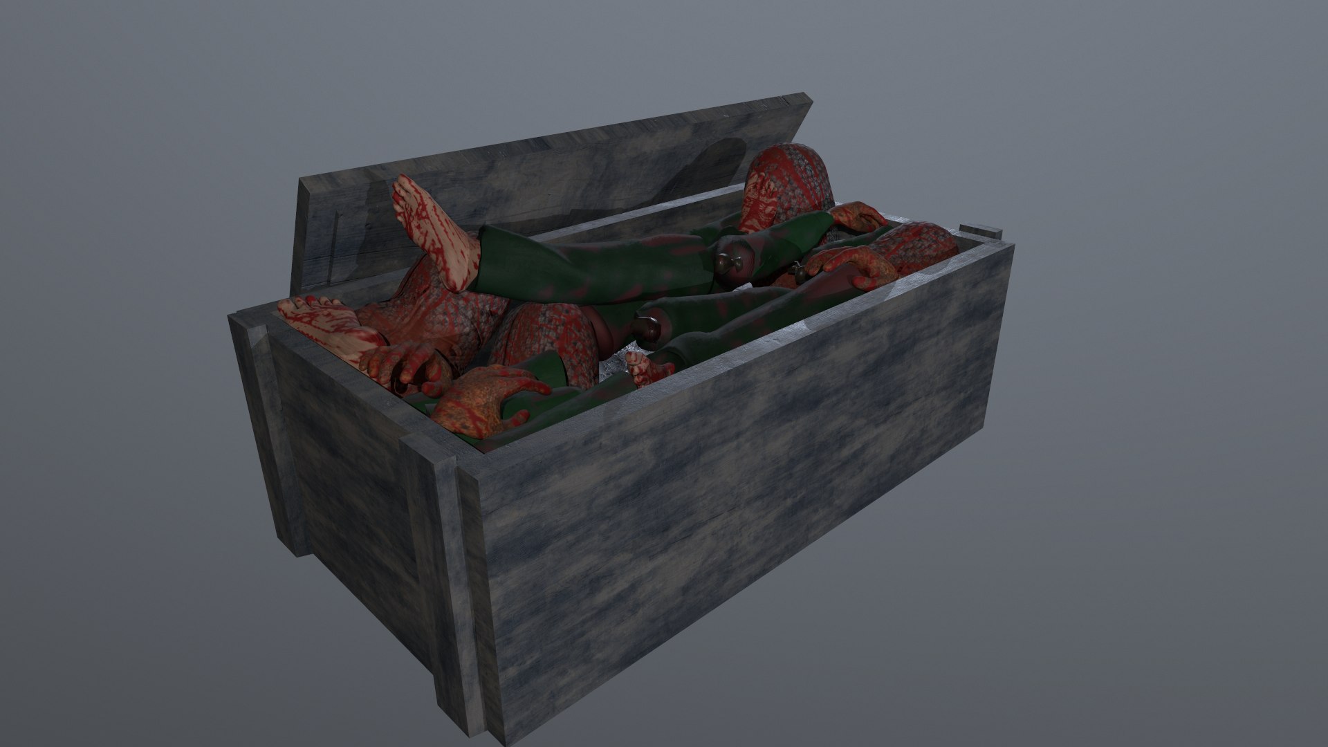 3D Model Coffin With Human Remains - TurboSquid 2314808
