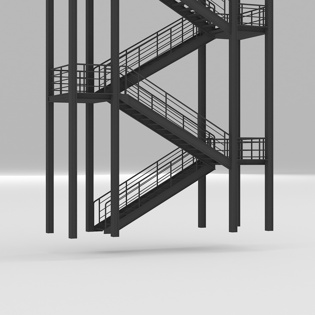 3D stairs architecture model - TurboSquid 1688310
