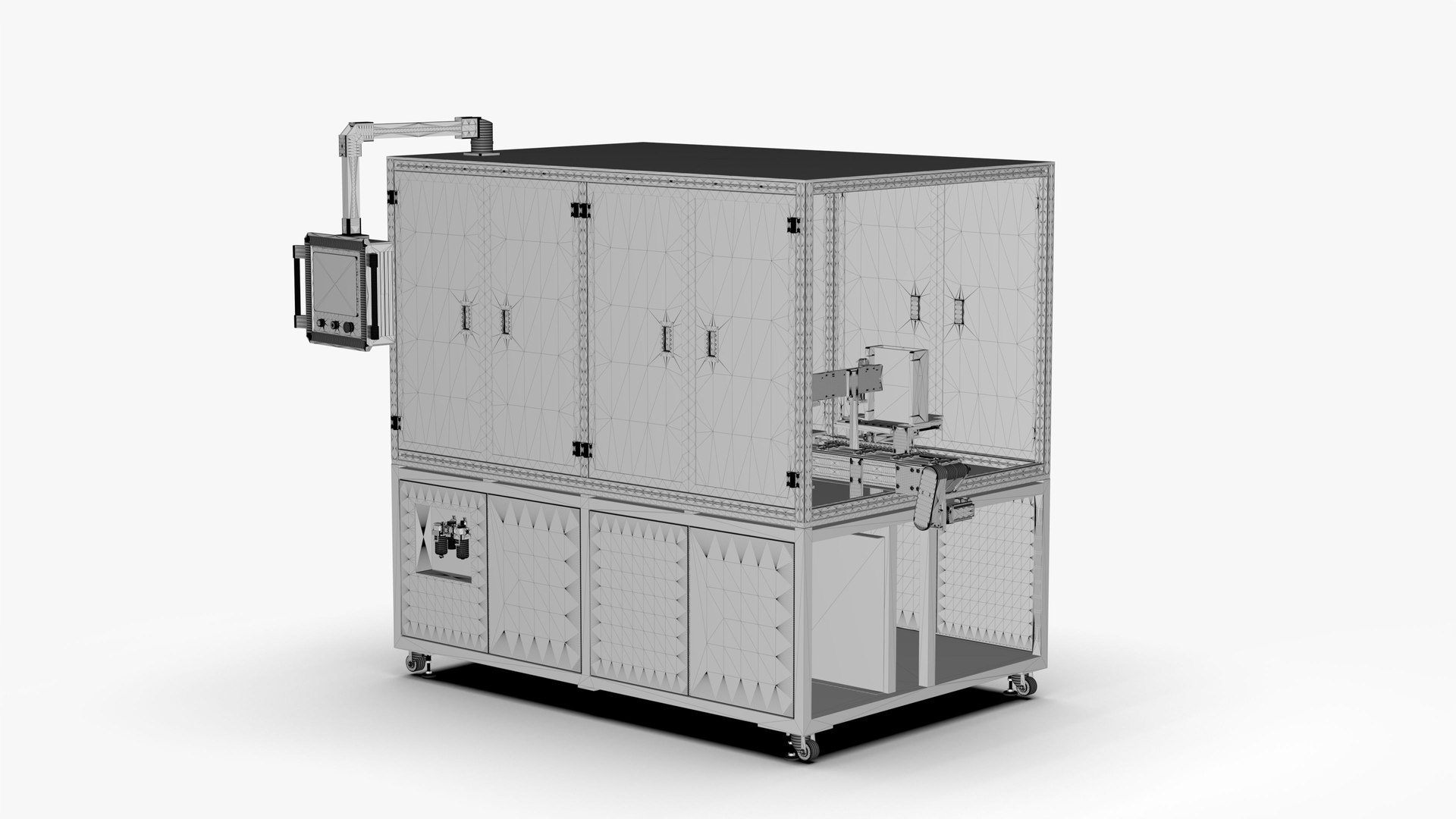 Automatic Small Square Battery Shelling Machine 3D Model - TurboSquid ...