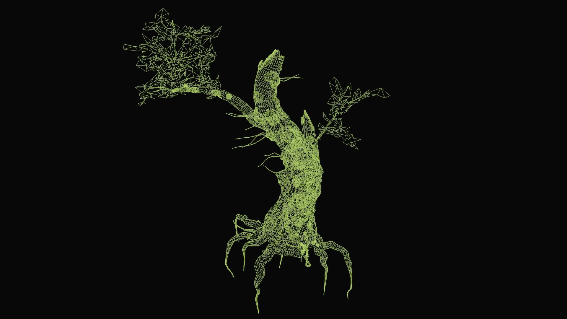 Old Bare Broken Tree Oak 3D - TurboSquid 2277429