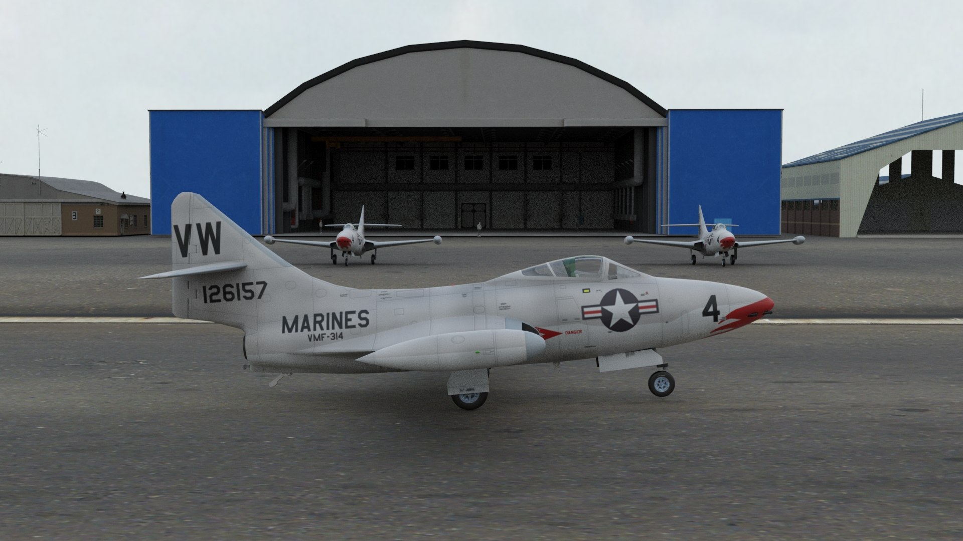 3D F9f Navy Jet Panther Model - TurboSquid 1695888