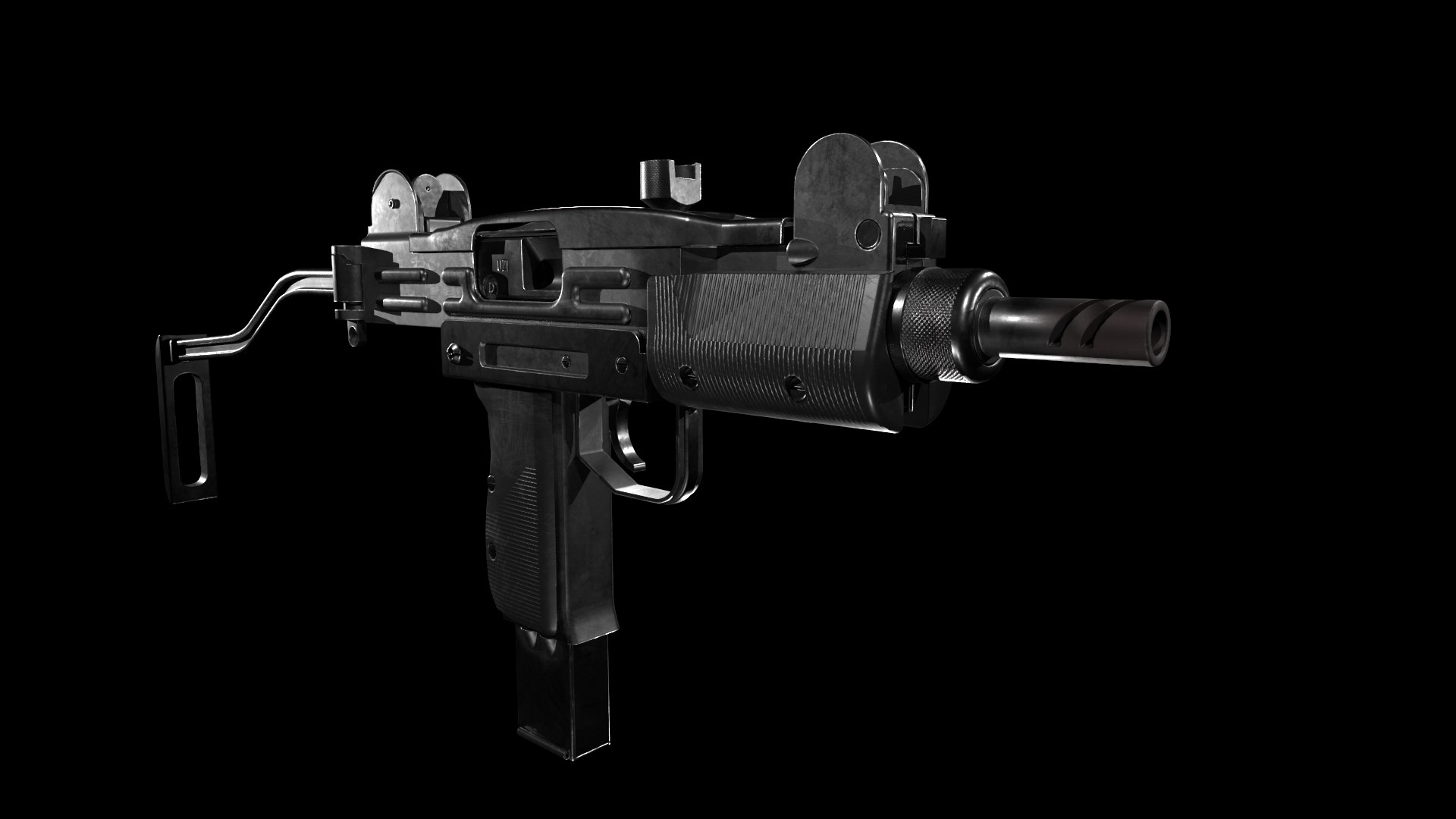 Mini Uzi 3D - TurboSquid 2207312