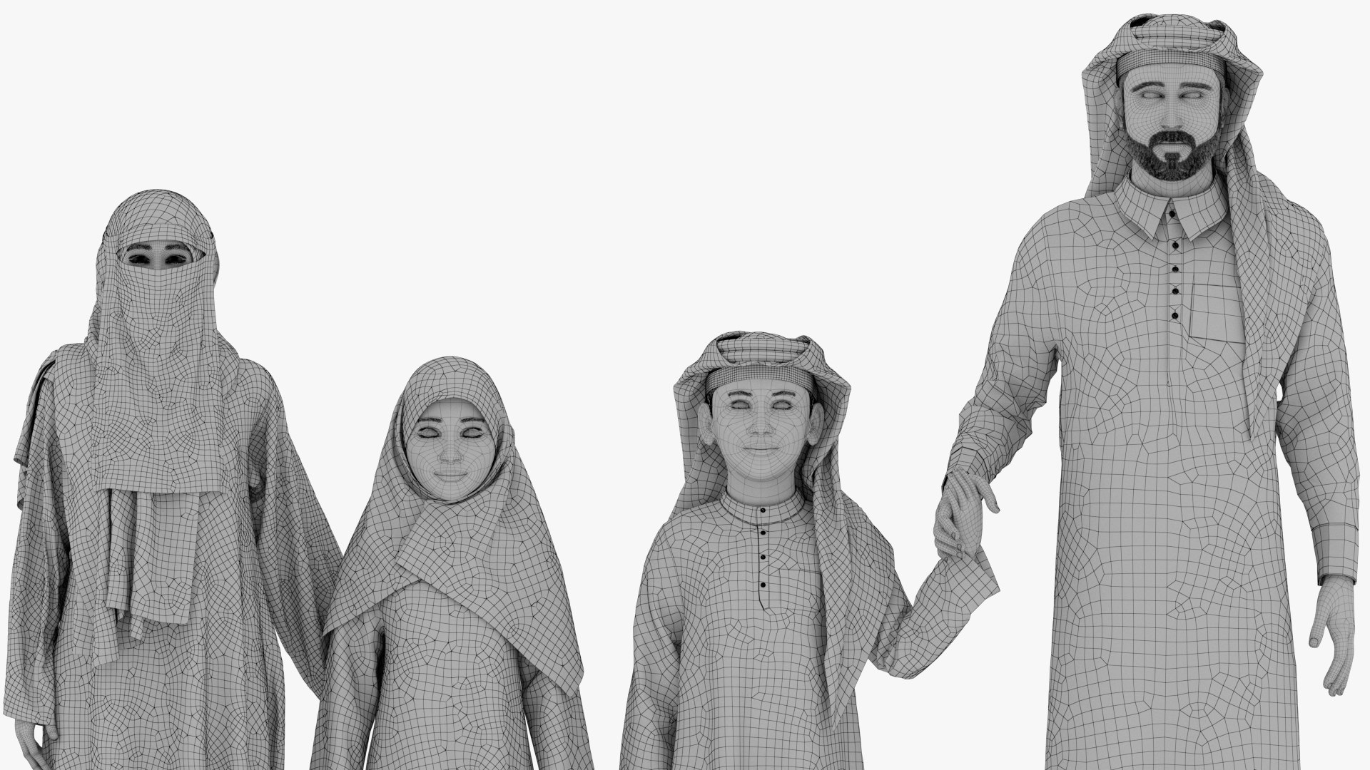 3D Arab Family Model - TurboSquid 2199310