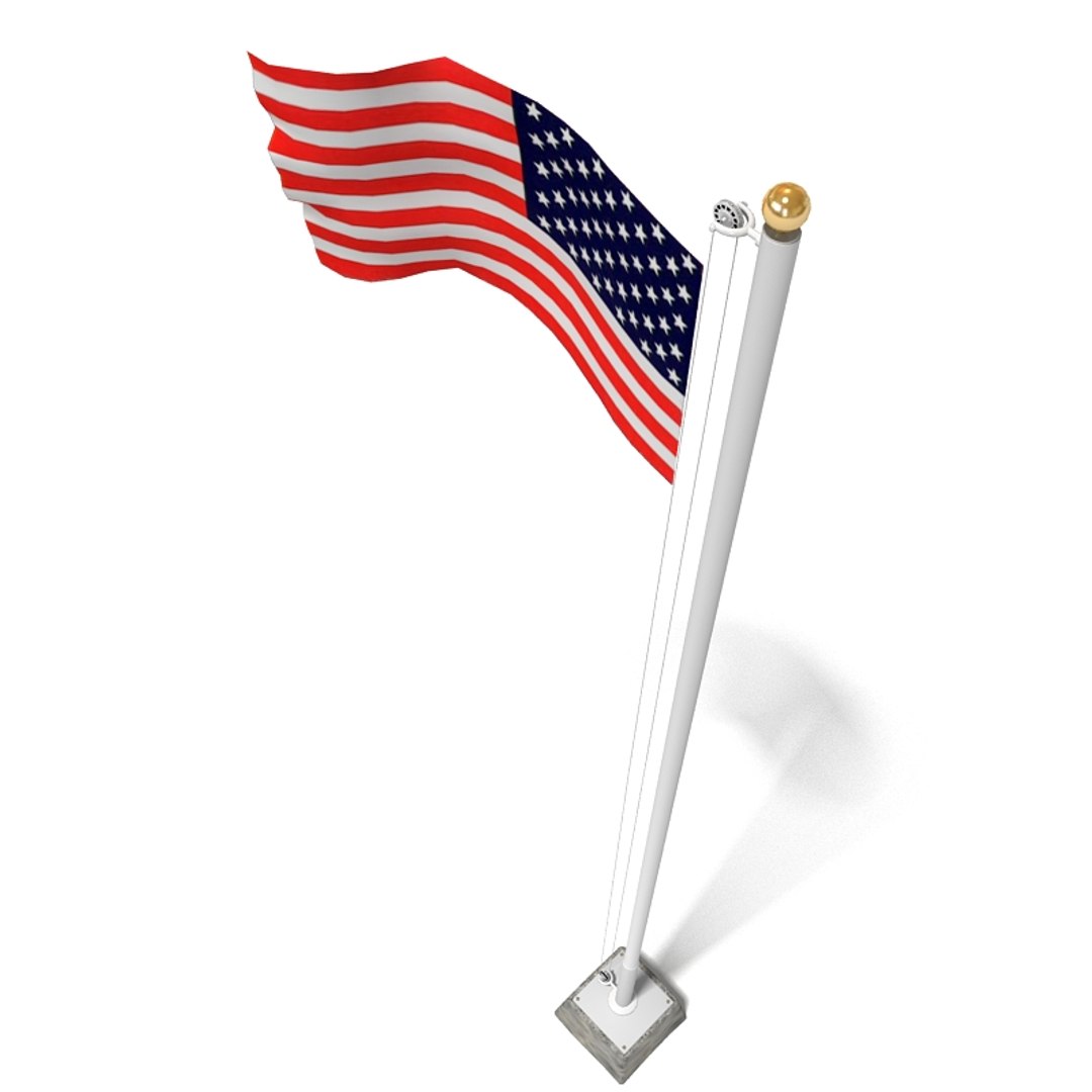 3d Flagpole Animation Britains Model