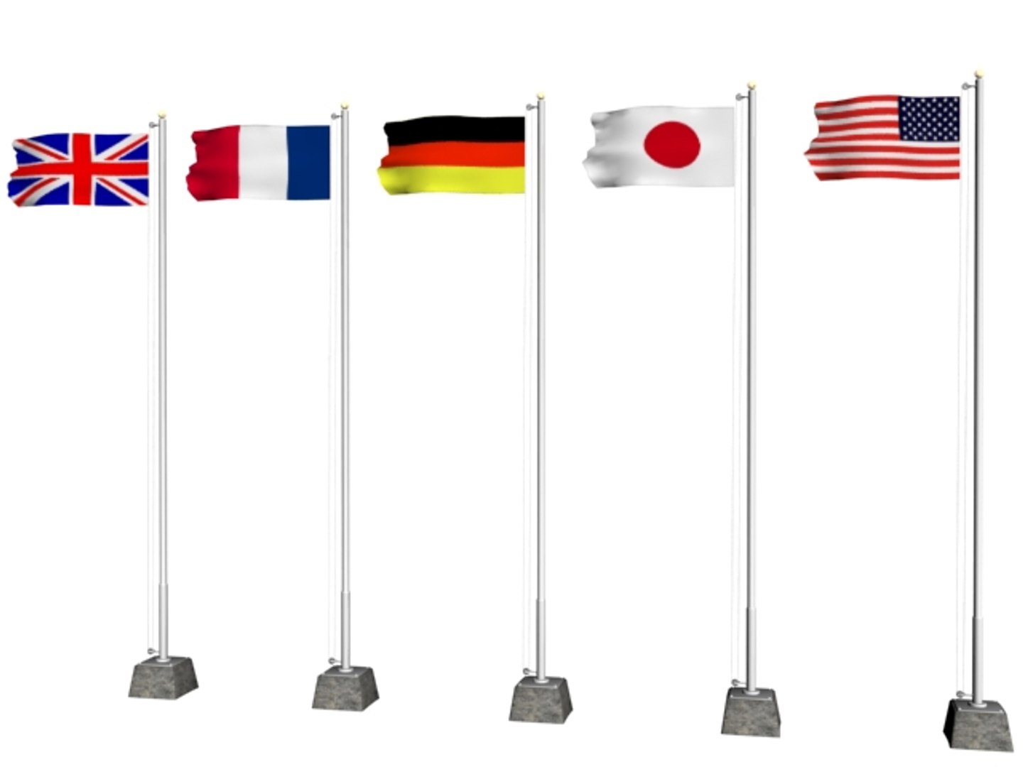 3d Flagpole Animation Britains Model