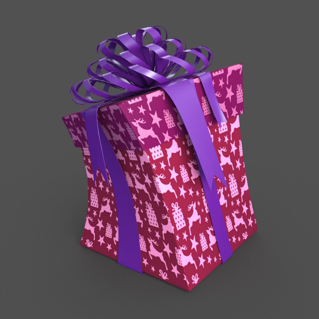 Christmas Gift Present Box 3d 3ds