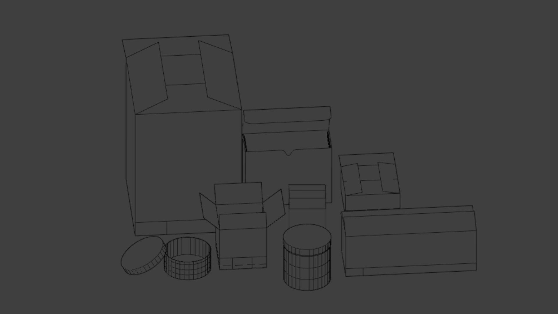 3D Model Cardboard Boxes 3D Model Collection - TurboSquid 2210801