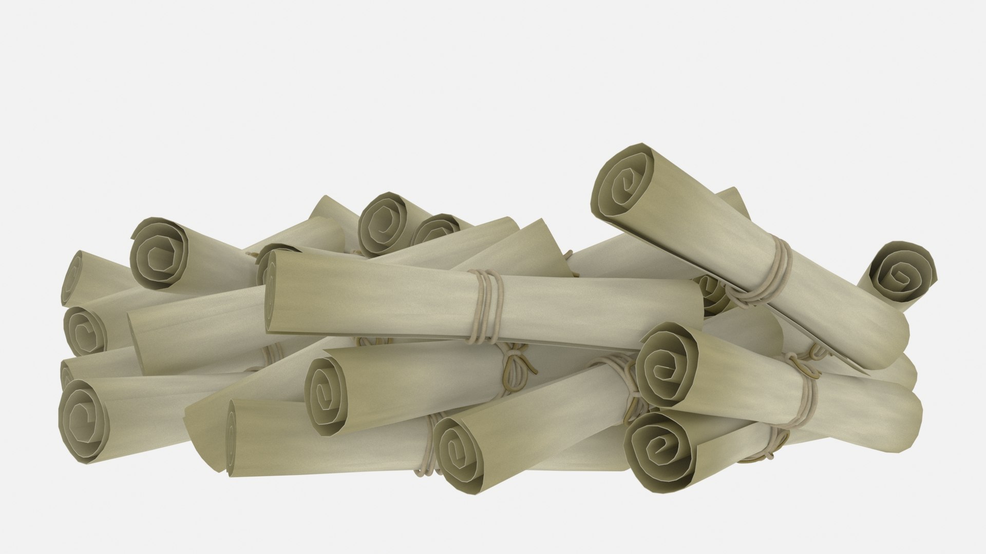 Paper Scrolls Pile 3D Model - TurboSquid 2054142