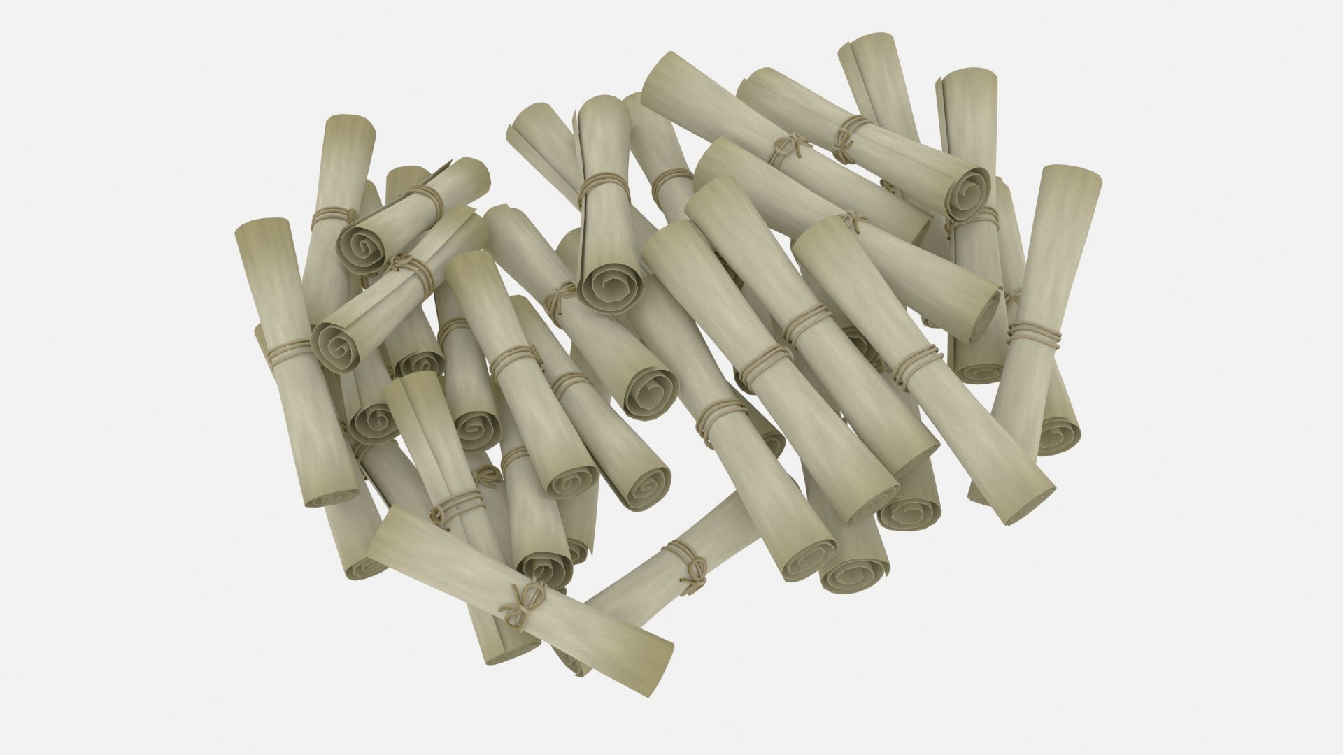 Paper Scrolls Pile 3D Model - TurboSquid 2054142