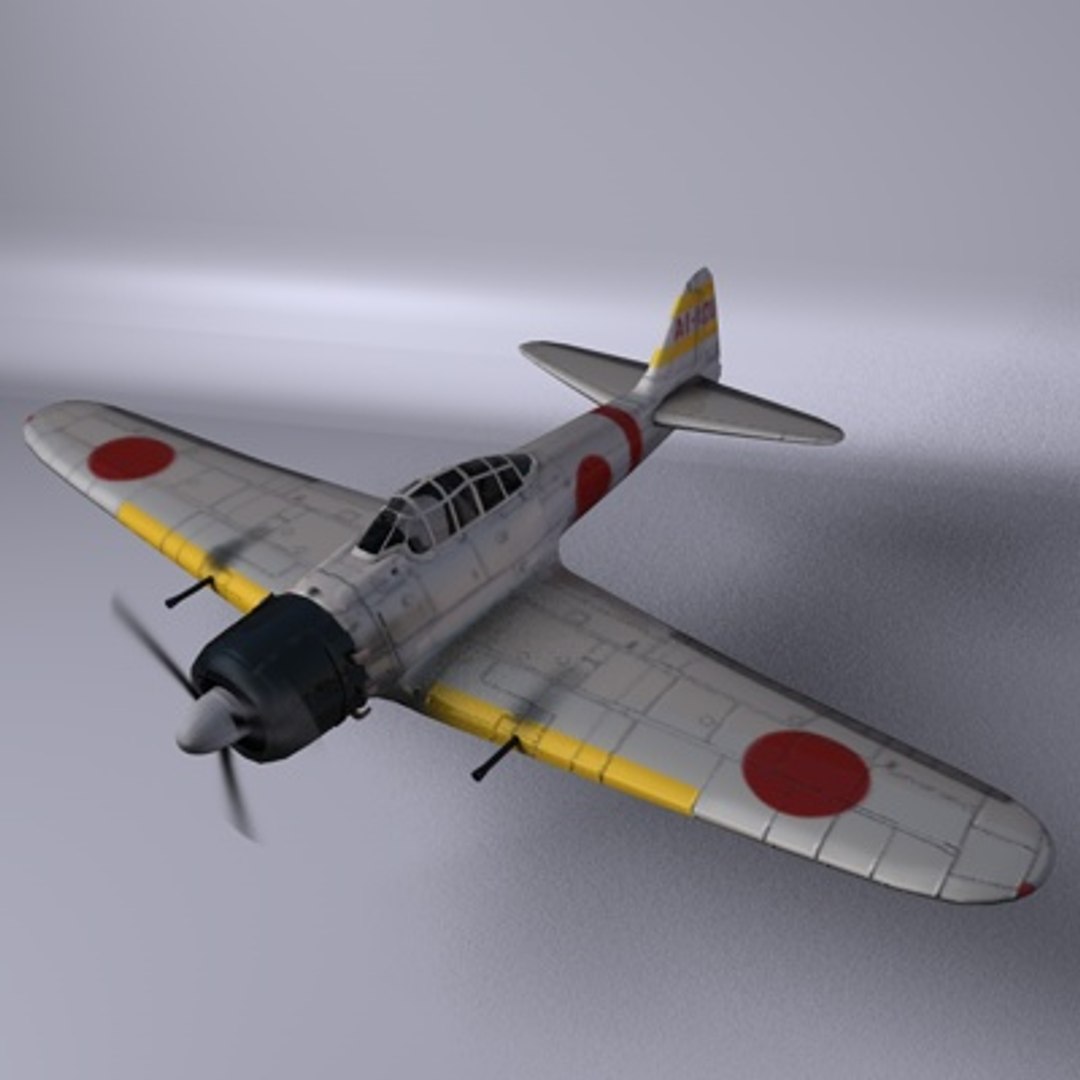 Mitsubishi A6m3 Zero 3d Obj