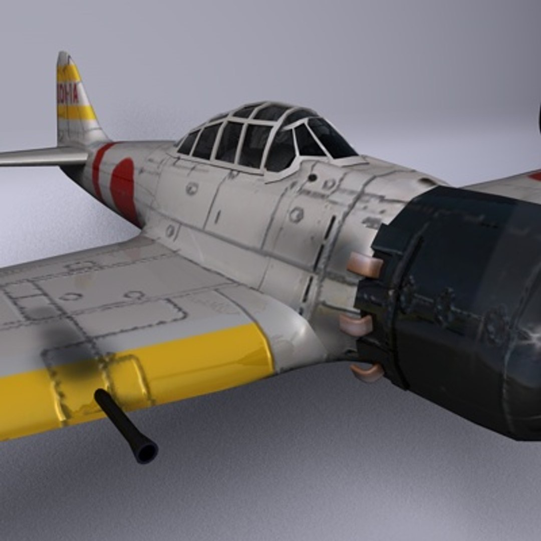 Mitsubishi A6m3 Zero 3d Obj