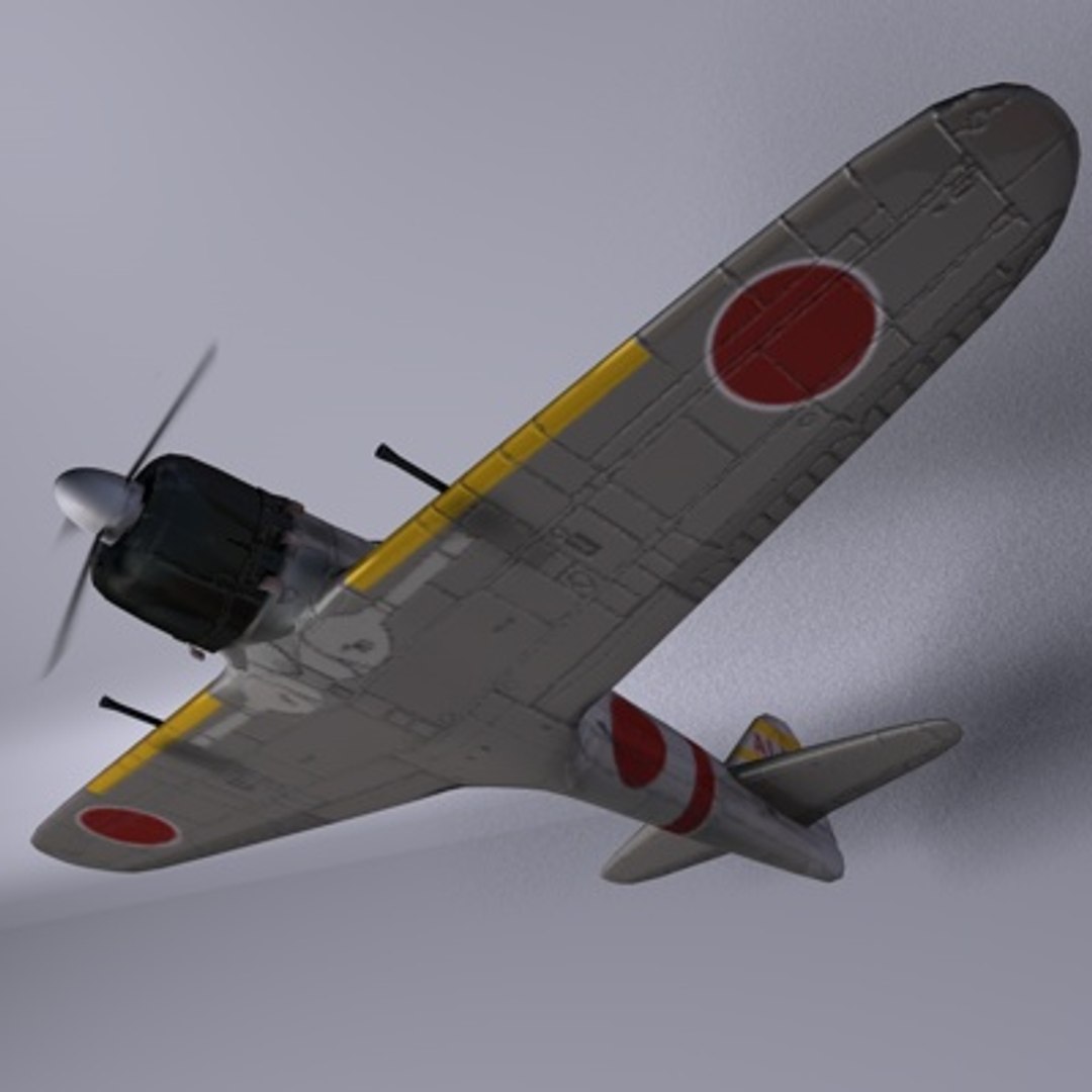 Mitsubishi A6m3 Zero 3d Obj