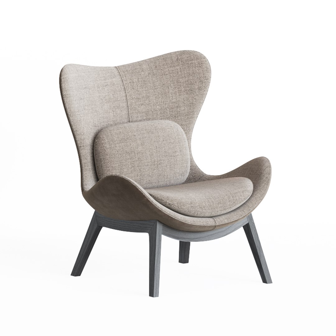 Calligaris Lazy Armchair Pouf Model - TurboSquid 1540145
