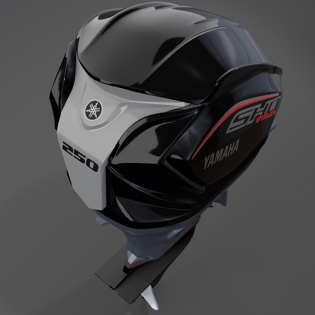 Yamaha 250 HP V6 V MAX SHO Outboard PBR Model 3D 3D Model - TurboSquid ...