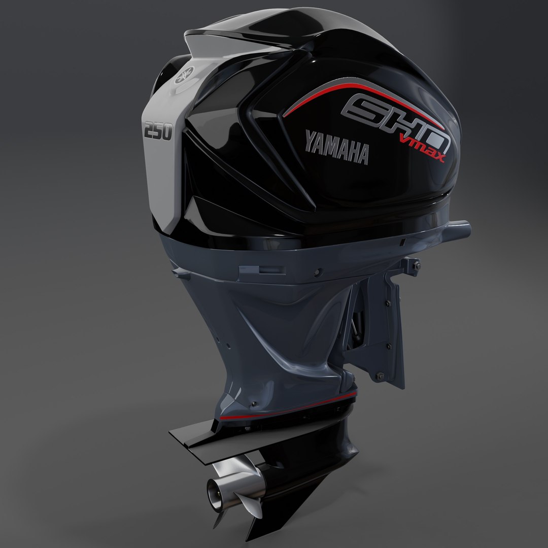 Yamaha 250 HP V6 V MAX SHO Outboard PBR Model 3D 3D Model - TurboSquid ...