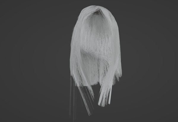 3D Gray womens hair - TurboSquid 2008323