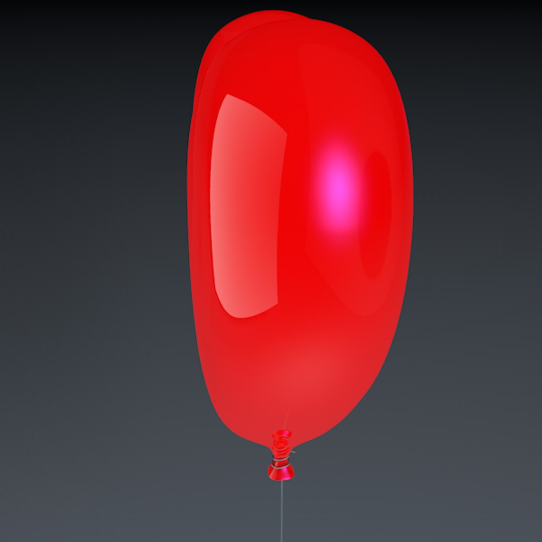 Realistic Heart Shaped Balloon 3d Model